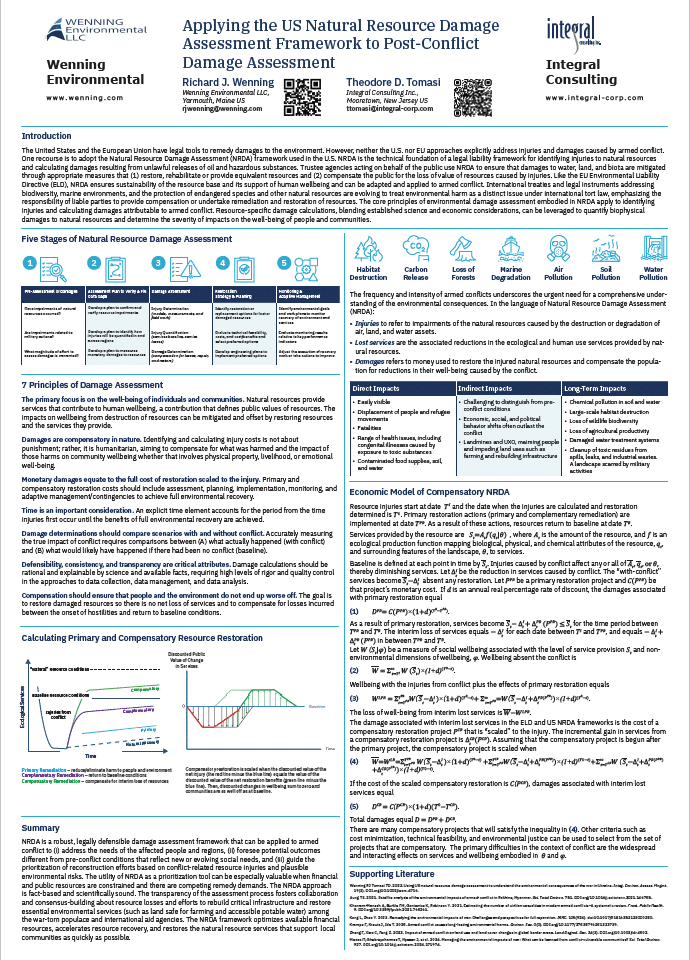 Applying the US Natural Resource Damage Assessment Framework to Post ...